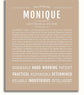 Monique | Name Art Print – Name Stories