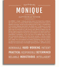 Monique | Name Art Print – Name Stories