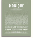 Monique | Name Art Print – Name Stories