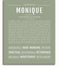 Monique | Name Art Print – Name Stories