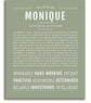 Monique | Name Art Print – Name Stories