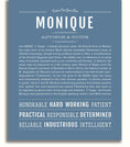 Monique | Name Art Print – Name Stories