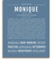 Monique | Name Art Print – Name Stories