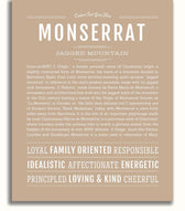 Monserrat Personalized Name Meaning Art Prints – Name Stories