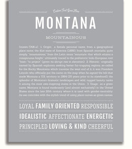 Montana (female) | Name Art Print – Name Stories