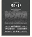 Monte | Name Art Print – Name Stories