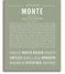 Monte | Name Art Print – Name Stories