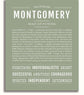 Montgomery Personalized Name Meaning Art Prints – Name Stories