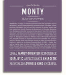 Monty | Name Art Print – Name Stories