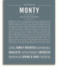 Monty | Name Art Print – Name Stories