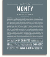Monty | Name Art Print – Name Stories