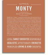 Monty | Name Art Print – Name Stories