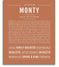 Monty | Name Art Print – Name Stories