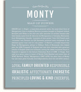 Monty | Name Art Print – Name Stories