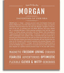 Morgan Personalized Name Meaning Art Prints – Name Stories