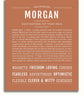 Morgan Personalized Name Meaning Art Prints – Name Stories