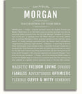 Morgan (female) | Name Art Print – Name Stories
