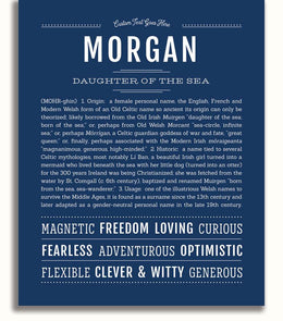 Morgan (female) | Name Art Print – Name Stories