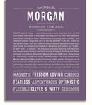 Morgan Personalized Name Meaning Art Prints – Name Stories