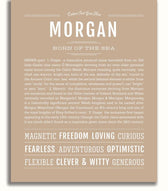 Morgan (male) | Name Art Print – Name Stories