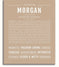 Morgan Personalized Name Meaning Art Prints – Name Stories