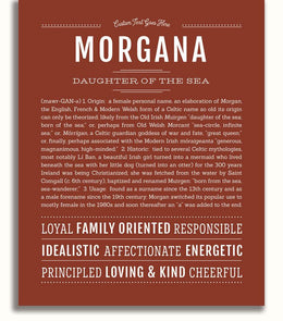 Morgana | Name Art Print – Name Stories