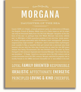 Morgana | Name Art Print – Name Stories