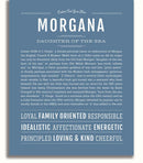 Morgana Personalized Name Meaning Art Prints – Name Stories
