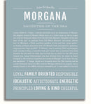 Morgana Personalized Name Meaning Art Prints – Name Stories