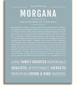 Morgana | Name Art Print – Name Stories