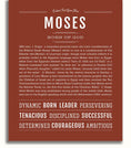 Moses Personalized Name Meaning Art Prints – Name Stories