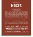 Moses Personalized Name Meaning Art Prints – Name Stories