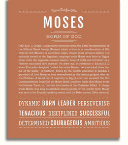 Moses | Name Art Print – Name Stories