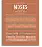 Moses Personalized Name Meaning Art Prints – Name Stories
