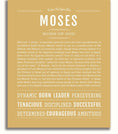 Moses Personalized Name Meaning Art Prints – Name Stories