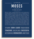 Moses Personalized Name Meaning Art Prints – Name Stories