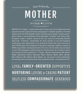 Mother Personalized Name Meaning Art Prints – Name Stories