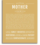 Mother | Name Art Print – Name Stories