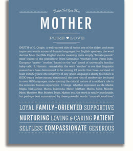 Mother Personalized Name Meaning Art Prints – Name Stories