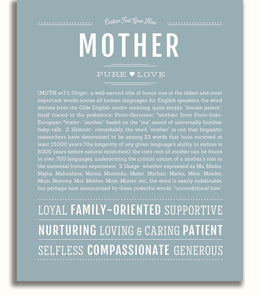 Mother | Name Art Print – Name Stories