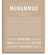 Muhammad | Name Art Print – Name Stories