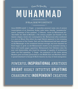 Muhammad | Name Art Print – Name Stories