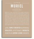 Muriel Personalized Name Meaning Art Prints – Name Stories