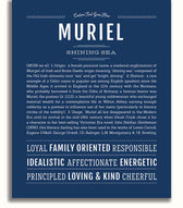 Muriel | Name Art Print – Name Stories