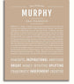 Murphy (female) | Name Art Print – Name Stories