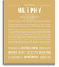 Murphy Personalized Name Meaning Art Prints – Name Stories