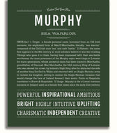 Murphy Personalized Name Meaning Art Prints – Name Stories