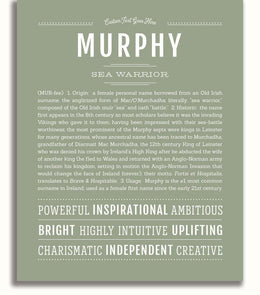 Murphy (female) | Name Art Print – Name Stories