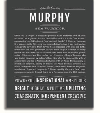 Murphy (male) | Name Art Print – Name Stories