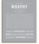 Murphy Personalized Name Meaning Art Prints – Name Stories